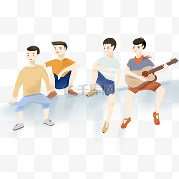 四个同学卡通图片_四个同学卡通素材-四个同学卡通图片大全-千库网