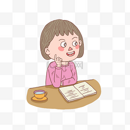 思考的人简笔画图片-思考的人简笔画图片素材免费下载-千库网