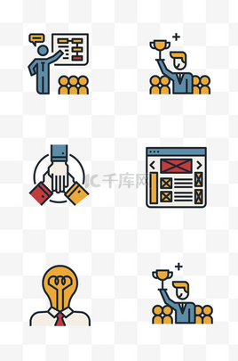 商业销售图标icon设计素材-商业销售图标AI模板下载-千库网