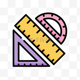 盒尺尺子图标icon设计素材-盒尺尺子图标AI模板下载-千库网