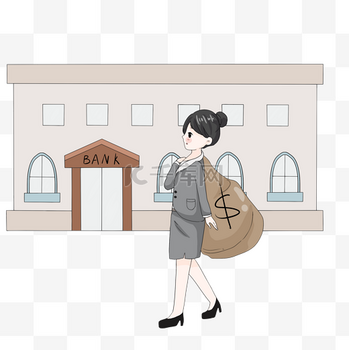 卡通银行办公图片_卡通银行办公素材-卡通银行办公图片大全-千库网