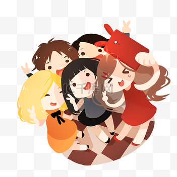 元旦抠图素材卡通设计素材-元旦抠图素材卡通模板设计-海报图片下载-千库网