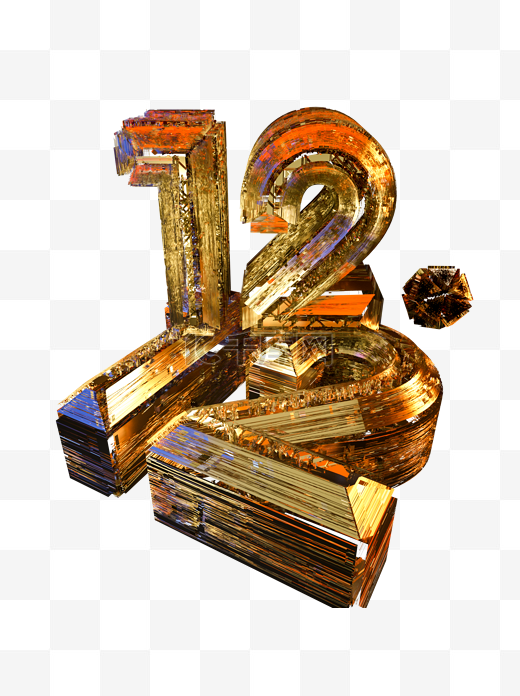 1212字图片-1212字3D立体素材下载-千库网