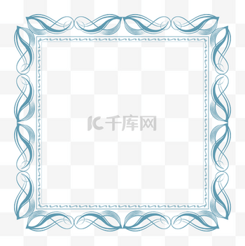 蓝色花边图片-蓝色花边素材-蓝色花边模板图片下载-千库网