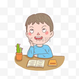 思考的人简笔画图片-思考的人简笔画图片素材免费下载-千库网