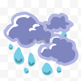 卡通雨天图标icon设计素材-卡通雨天图标模板下载-千库网