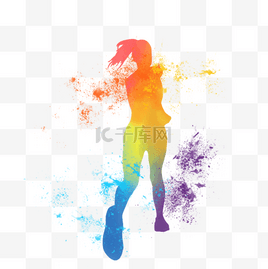 背影剪影人设计素材-背影剪影人模板设计-海报PSD图片下载-千库网