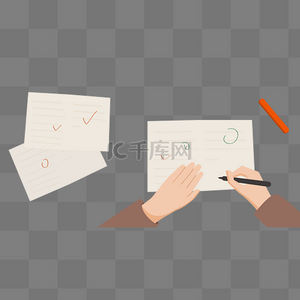 卡通写字人物矢量图素材图片免费下载-千库网