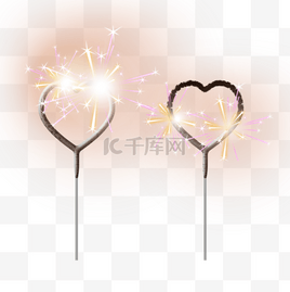 爱心形烟花设计素材-爱心形烟花模板设计-海报图片下载-千库网