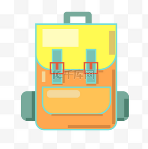 卡通黄色书包素材图片免费下载-千库网