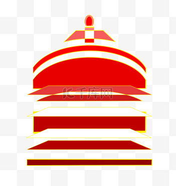 中式传统建筑图标icon设计素材-中式传统建筑图标模板下载-千库网