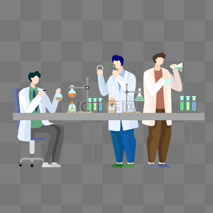 科技科研扁平风研究人员素材图片免费下载-千库网