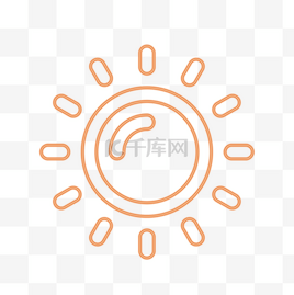 太阳发光图标icon设计素材-太阳发光图标模板下载-千库网
