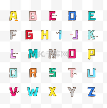 26个英文字母图片-26个英文字母素材-26个英文字母模板图片下载-千库网
