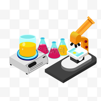 显微镜卡通素材图片-显微镜卡通素材-显微镜卡通素材模板图片下载-千库网