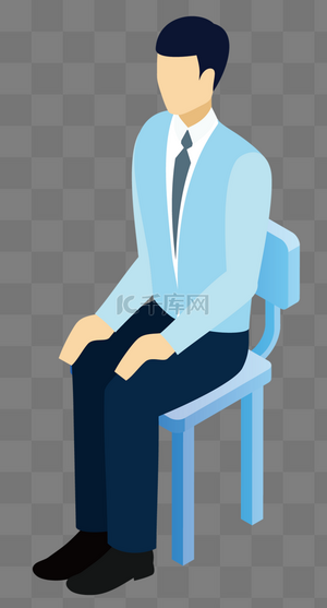 坐椅子的卡通人物素材图片免费下载-千库网