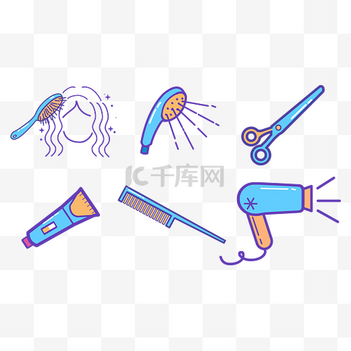 洗头图标icon设计素材-洗头图标模板下载-千库网