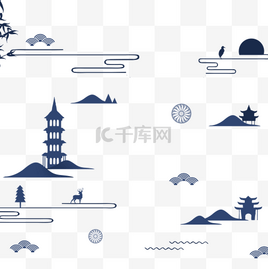 云古风漂浮装饰素材-云古风漂浮装饰PNG模板下载-千库网