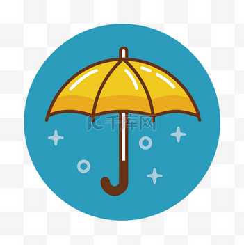 淋雨雨伞图标icon设计素材-淋雨雨伞图标AI模板下载-千库网