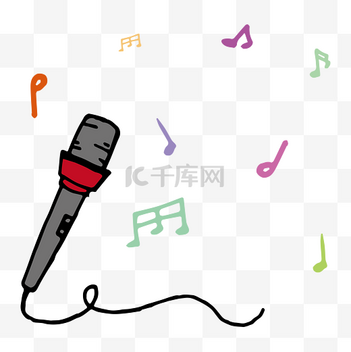麦克风简笔画图片_麦克风简笔画素材-麦克风简笔画图片大全-千库网