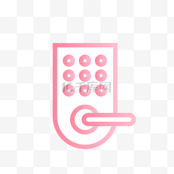 智能锁门头图标icon设计素材-智能锁门头图标模板下载-千库网