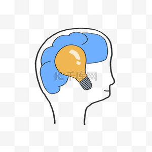 脑子简笔画图片-脑子简笔画图片素材免费下载-千库网