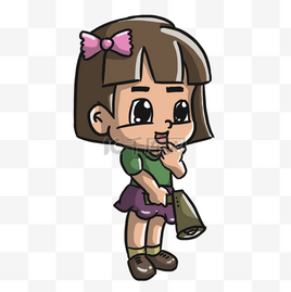小女生卡通站立图片-小女生卡通站立素材-小女生卡通站立模板图片下载-千库网