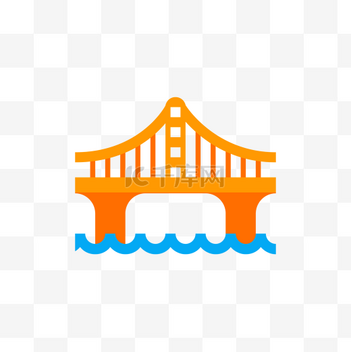 桥梁图标icon设计素材-桥梁图标模板下载-千库网
