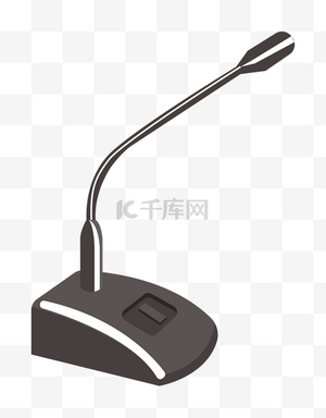 黑色开会话筒插画素材图片免费下载-千库网