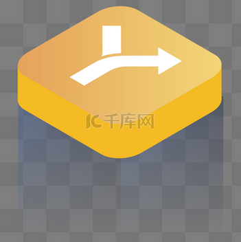 立体三角形png图标icon设计素材-立体三角形png图标模板下载-千库网