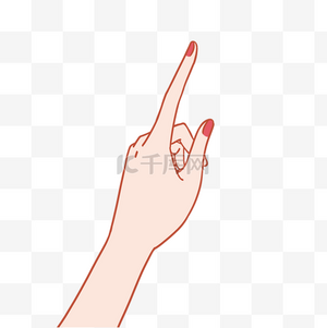 女人手示意图1素材图片免费下载-千库网