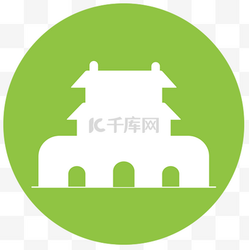 古建筑图标icon设计素材-古建筑图标PSD模板下载-千库网