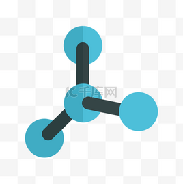 透明分子结构图图标icon设计素材-透明分子结构图图标模板下载-千库网