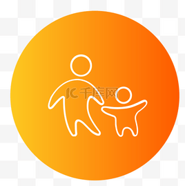 和孩子朋友图标icon设计素材-和孩子朋友图标AI模板下载-千库网