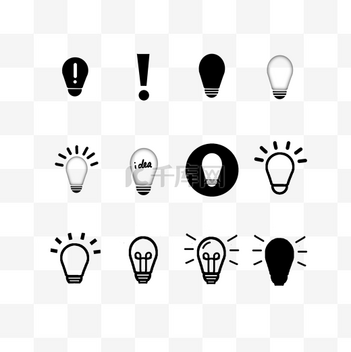 卡通想法图标icon设计素材-卡通想法图标PNG模板下载-千库网