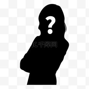 神秘女性黑影元素素材图片免费下载-千库网