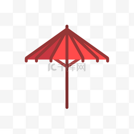 工笔画油纸伞图标icon设计素材-工笔画油纸伞图标AI模板下载-千库网