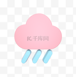 气象暴雨图标icon设计素材-气象暴雨图标C4D模板下载-千库网