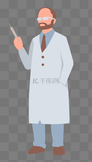 医生主任打针插画素材图片免费下载-千库网