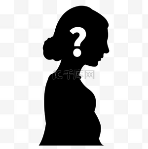 神秘女性黑影元素素材图片免费下载-千库网