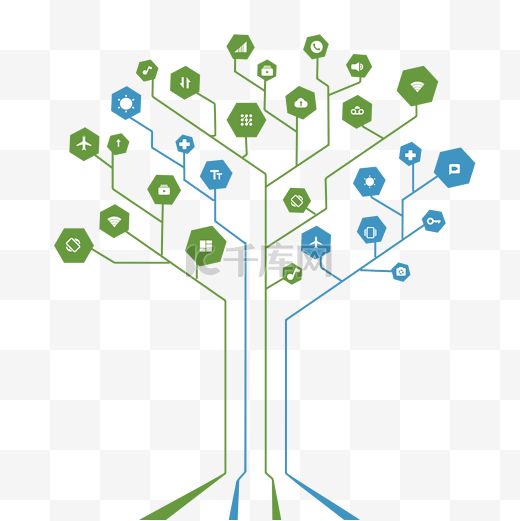 矢量科技树图片-矢量科技树图片素材免费下载-千库网