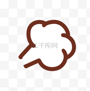 白色卡通手绘气体素材图片免费下载-千库网