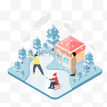 2.5d冬季人物图片_2.5d冬季人物素材-2.5d冬季人物图片大全-千库网