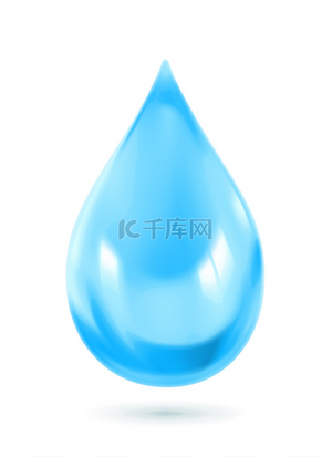 蓝色水滴图标，矢量素材图片免费下载-千库网