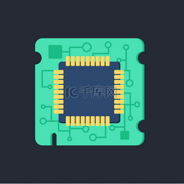 fpga芯片图标icon设计素材-fpga芯片图标模板下载-千库网