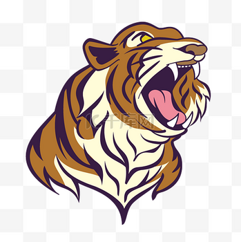 咆哮表情手绘_AI_素材_图片-千库网