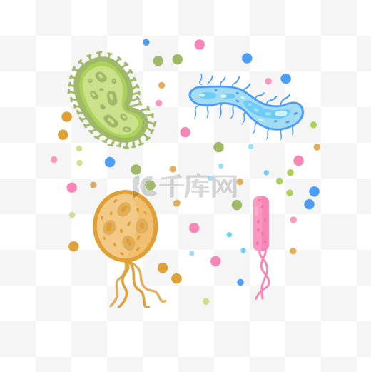 微生物可爱卡通图片-微生物可爱卡通图片素材免费下载-千库网