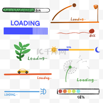 可爱loading设计素材-可爱loading设计模板PSD图片下载-千库网