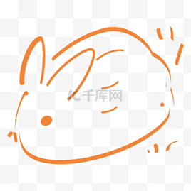 线条兔子设计素材-线条兔子模板设计-海报AI图片下载-千库网