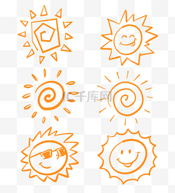 太阳简笔画图片-太阳简笔画图片素材免费下载-千库网